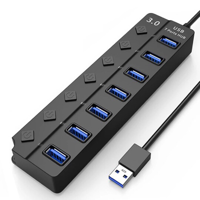 USB 3.0 Power Adapter 4/7 Port Multi USB Splitter Hub USB Hub Multiple ...