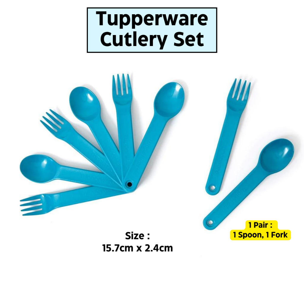 Tupperware Cutlery Set (1 Fork & 1 Spoon) | Shopee Malaysia
