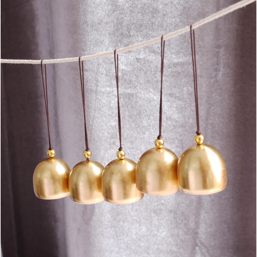 Mini Brass Bell Christmas Metal Pendant Door Bell Diy Craft Wind Chime ...