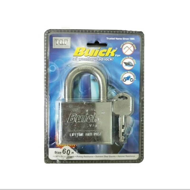 BUICK NIETZ ANTI-RUST HEAVY DUTY PADLOCK SHACKLE MANGGA LOCK KUNCI ...