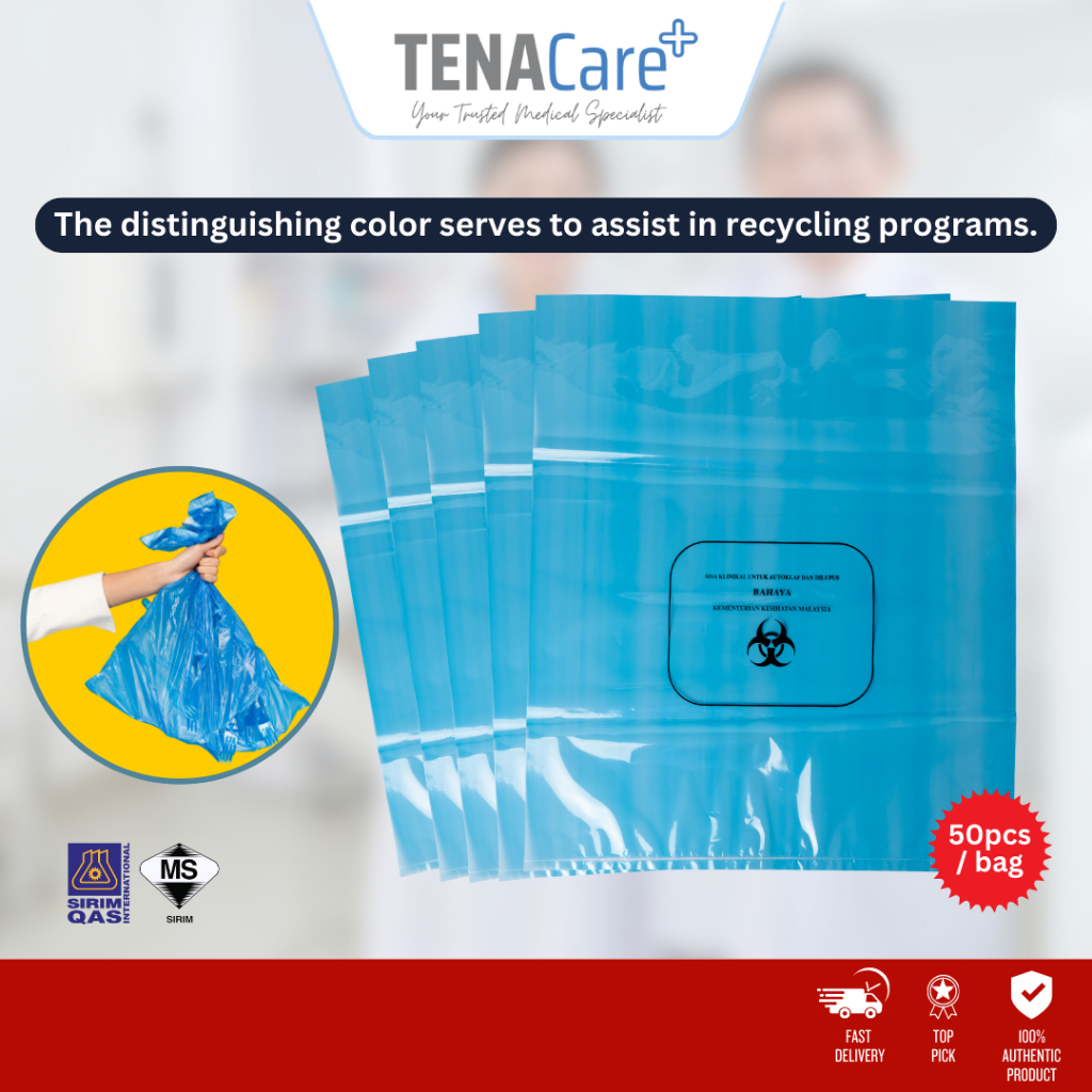 Biohazard Autoclave Blue Bag Clinical Waste (50 pcs / pack) | Shopee ...