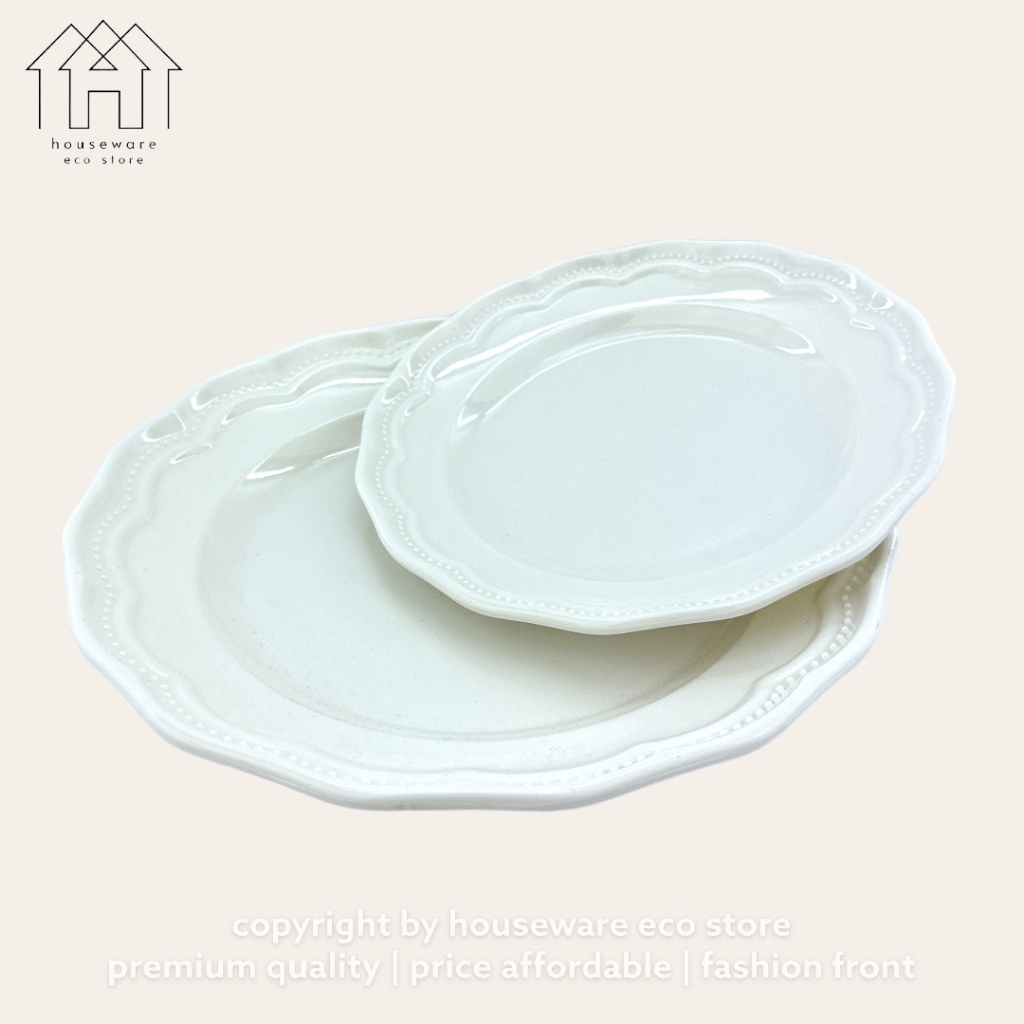 Melamine Round Flower Plate | White Bone Dish Imitation | Dish Disc ...