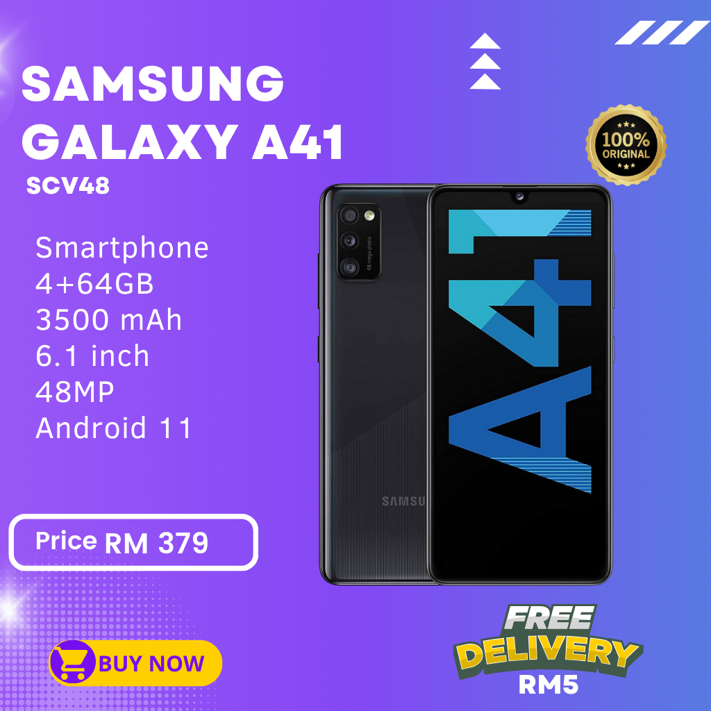 Samsung Galaxy A41 4+64GB (SCV48) 100% Original Parts & LCD original secondhand | Shopee Malaysia