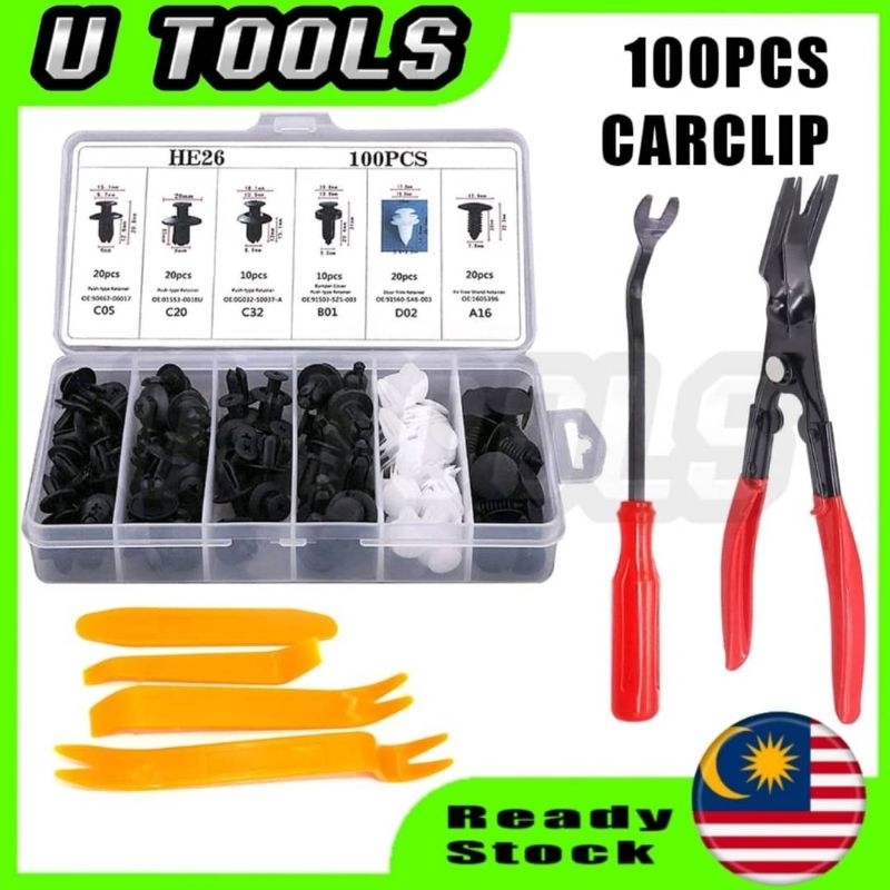 100pcs Universal Mixed Auto Fastener Car Bumper Clips Suitable for ...