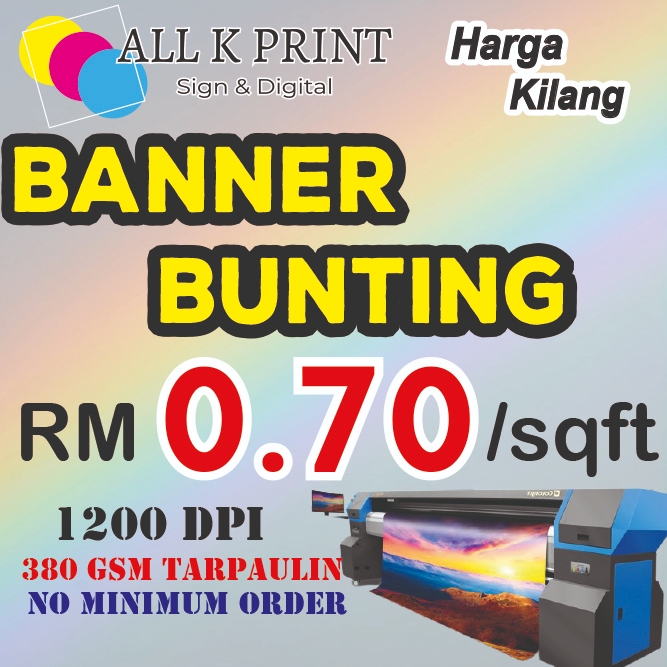Banner / Bunting Printing Harga Kilang 70sen/sq.ft | Shopee Malaysia