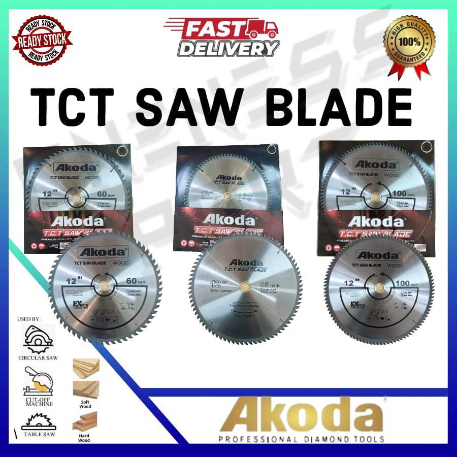 AKODA'' TCT WOOD CUTTER BLADE -12'' X 60 TEETH - 12'' X 80 TEETH - 12 ...