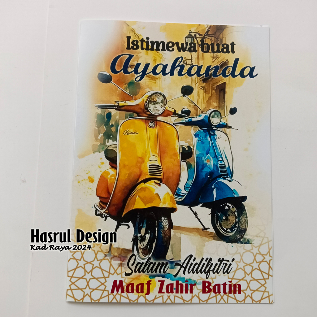 KAD RAYA AYAHANDA SIZE A4 + FREE KALENDAR | Shopee Malaysia