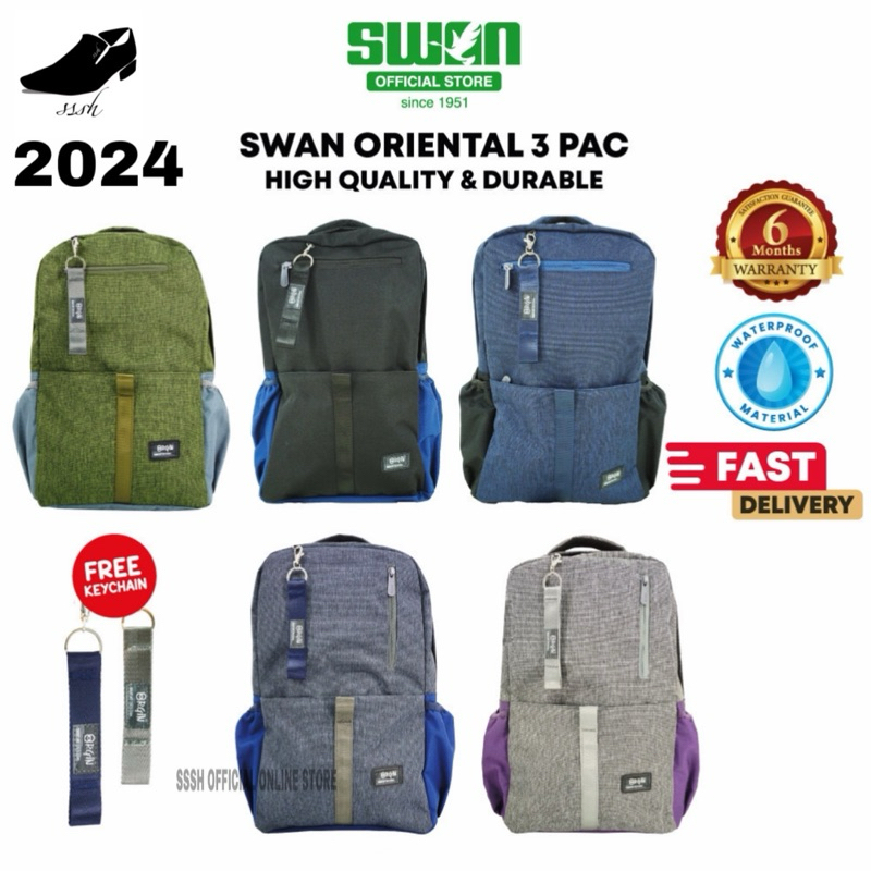 ORIGINAL SWAN Oriental 3 Pac School Backpack/Beg Sekolah bag sekolah ...