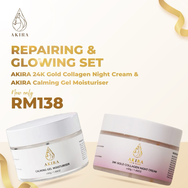 AKIRA SET(GEL MOISTURISER AND NIGHT MOISTURISER) | Shopee Malaysia