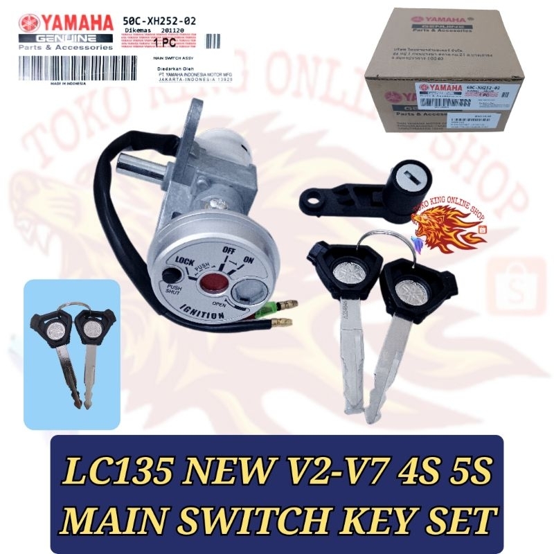OEM YAMAHA LC135 NEW V2 V3 V4 V5 V6 V7 LC-135 4S 5S MODEL BARU 4-SPEED IGNITION MAIN SWITCH KEY ...