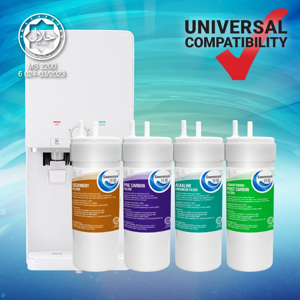 Enhanced Water Filter Halal Certified SAEMMUL 6" Alkaline Set Universal ...