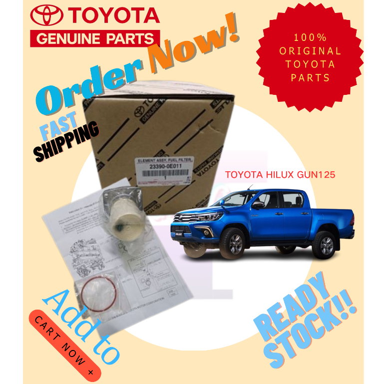 Toyota Hilux Revo Gun125 Original New Fuel Filter Parts No: 23390-0E011 ...