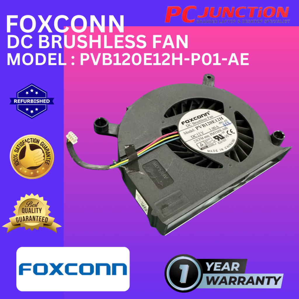 COOLING FAN FOXCONN PVB120E12H-P01-AE 12V 1.00A 4wires | Shopee Malaysia