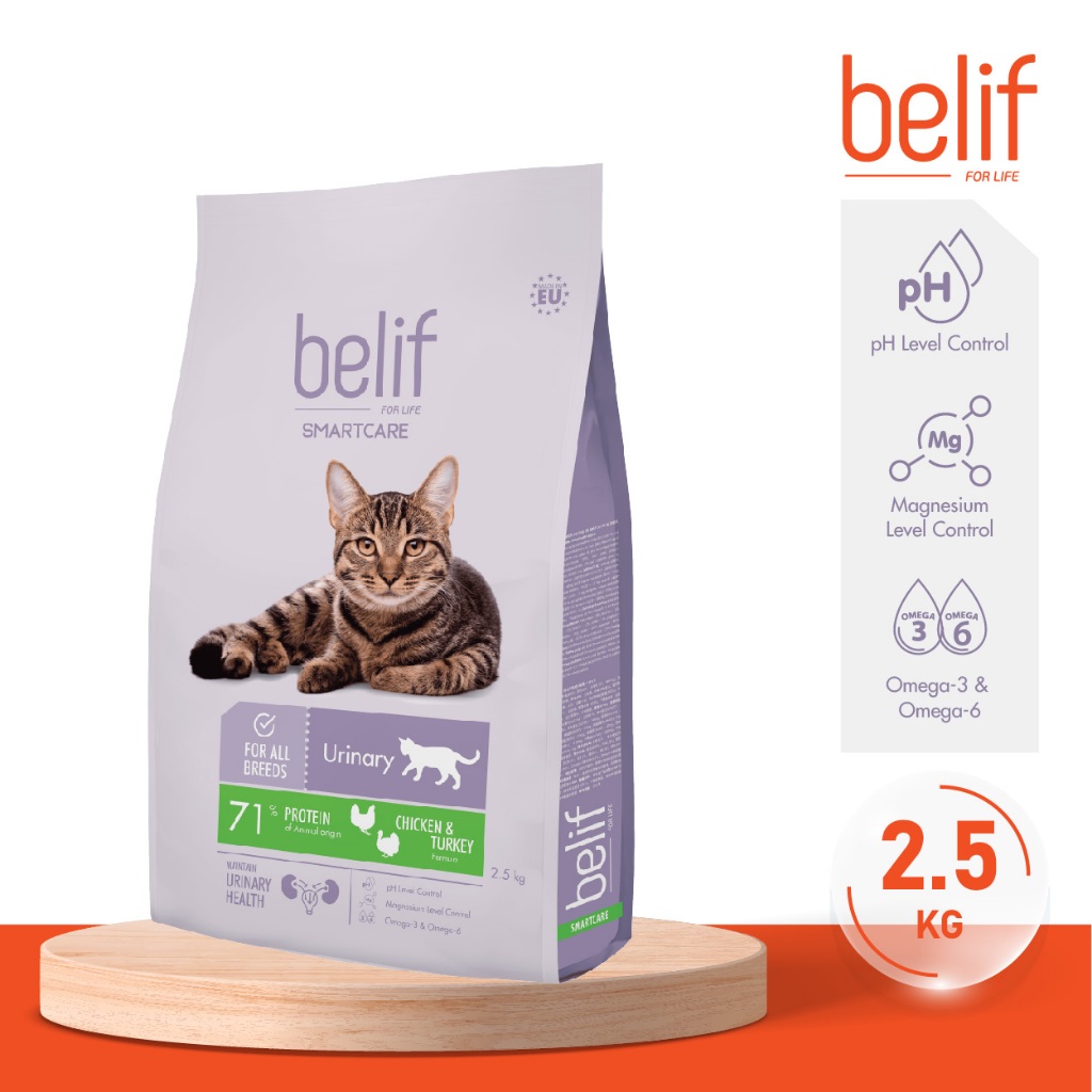 Belif Makanan untuk Kucing Dewasa Kesihatan Urinary Perisa Ayam Belanda ...