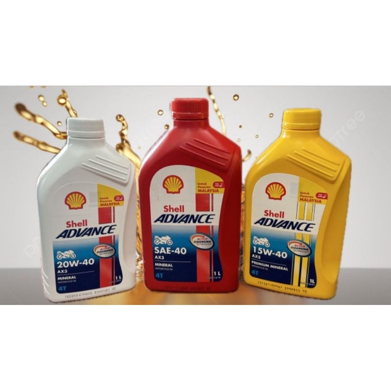 [ORIGINAL]SHELL 4T ENGINE OIL 💯 ORIGINAL ️ SHELL 4T AX3 SAE40 1L/SHELL ...