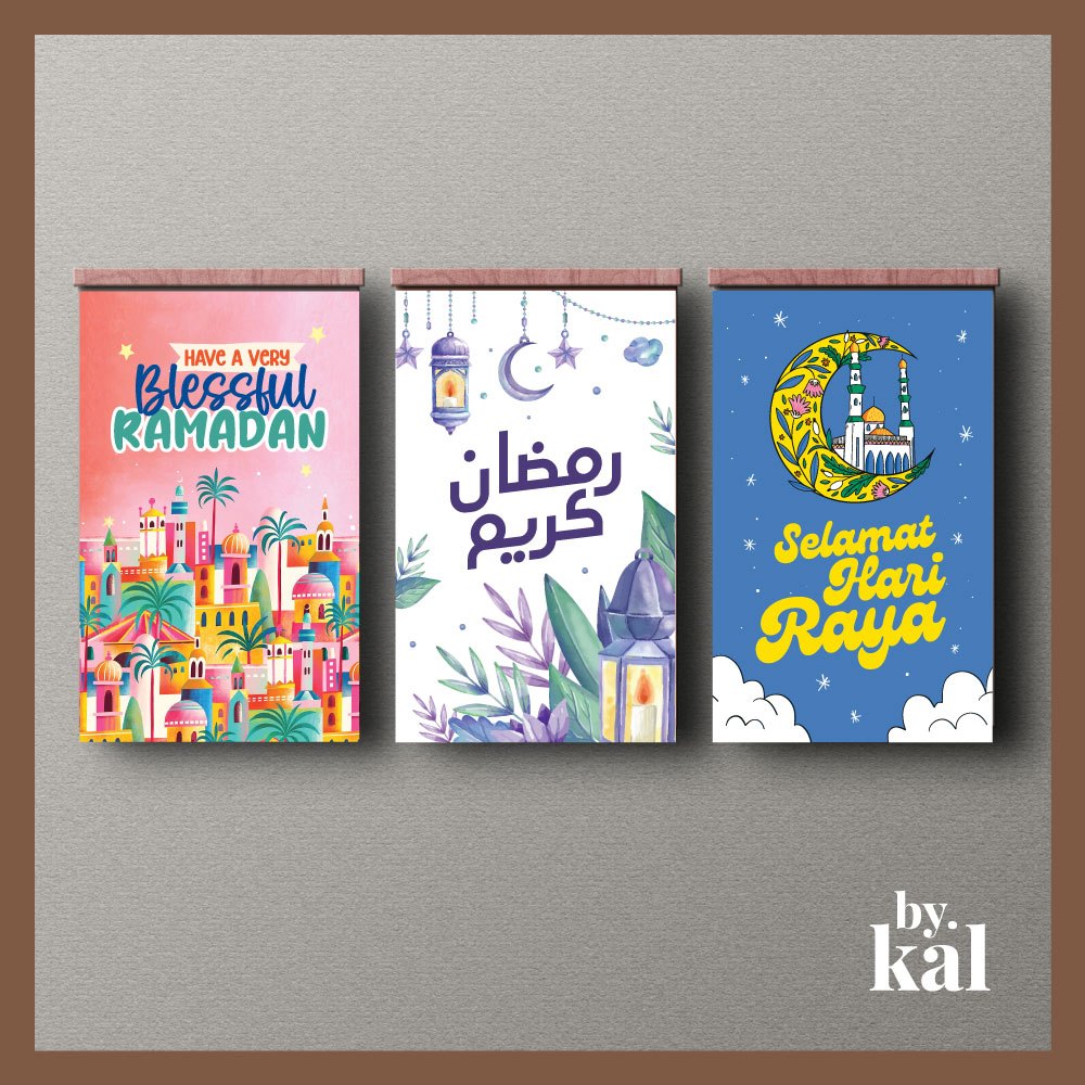 1pcs Readymade Mini Ramadan Hari Raya Aidilfitri Card Tag Thank You ...