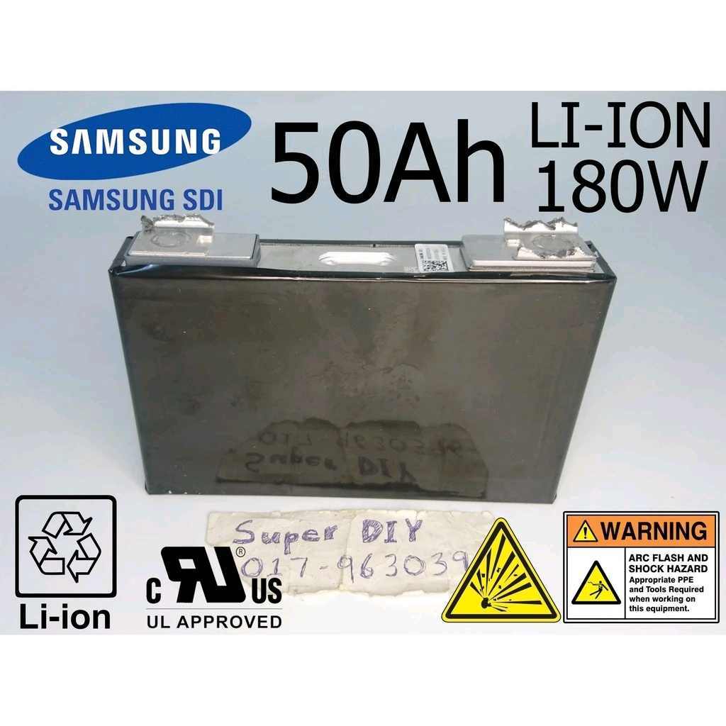 SAMSUNG sdi ess high energy power storage system 50Ah 3.7V 4.2V Lithium Li ion battery cell ...
