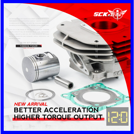 SCK RACING Y125 Y125Z Y125ZR 57MM RACING CYLINDER BLOCK KIT SET ( 100% MADE IN TAIWAN ) | Shopee ...