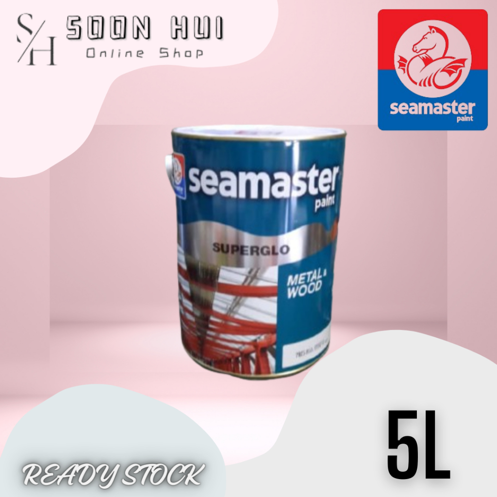 SEAMASTER PAINT Superglo 5L 785 & 750 Black Oxide Red Oxide Paint/Anti ...