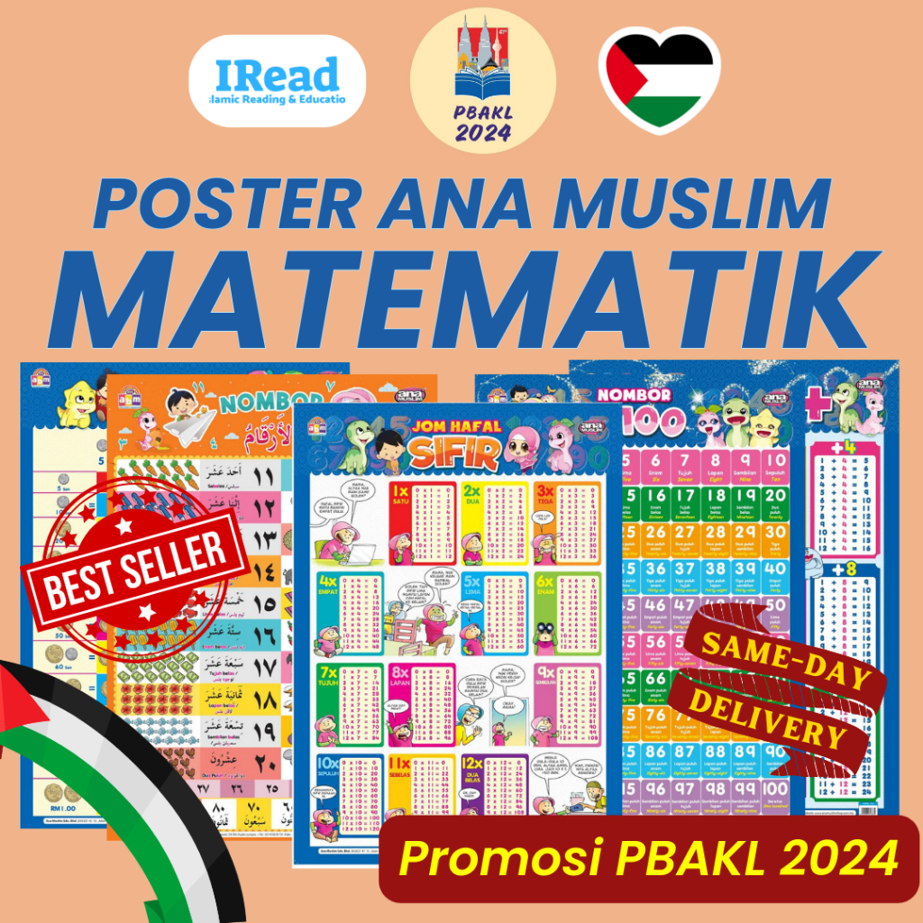 Ana Muslim Poster Matematik - Promosi Pesta Buku PBAKL 2024 Jom Hafal ...