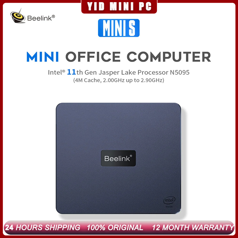 Beelink MINI S N5095 MINI PC 8G+256G SSD Windows 11 Pro Dual HD 4K M.2 ...