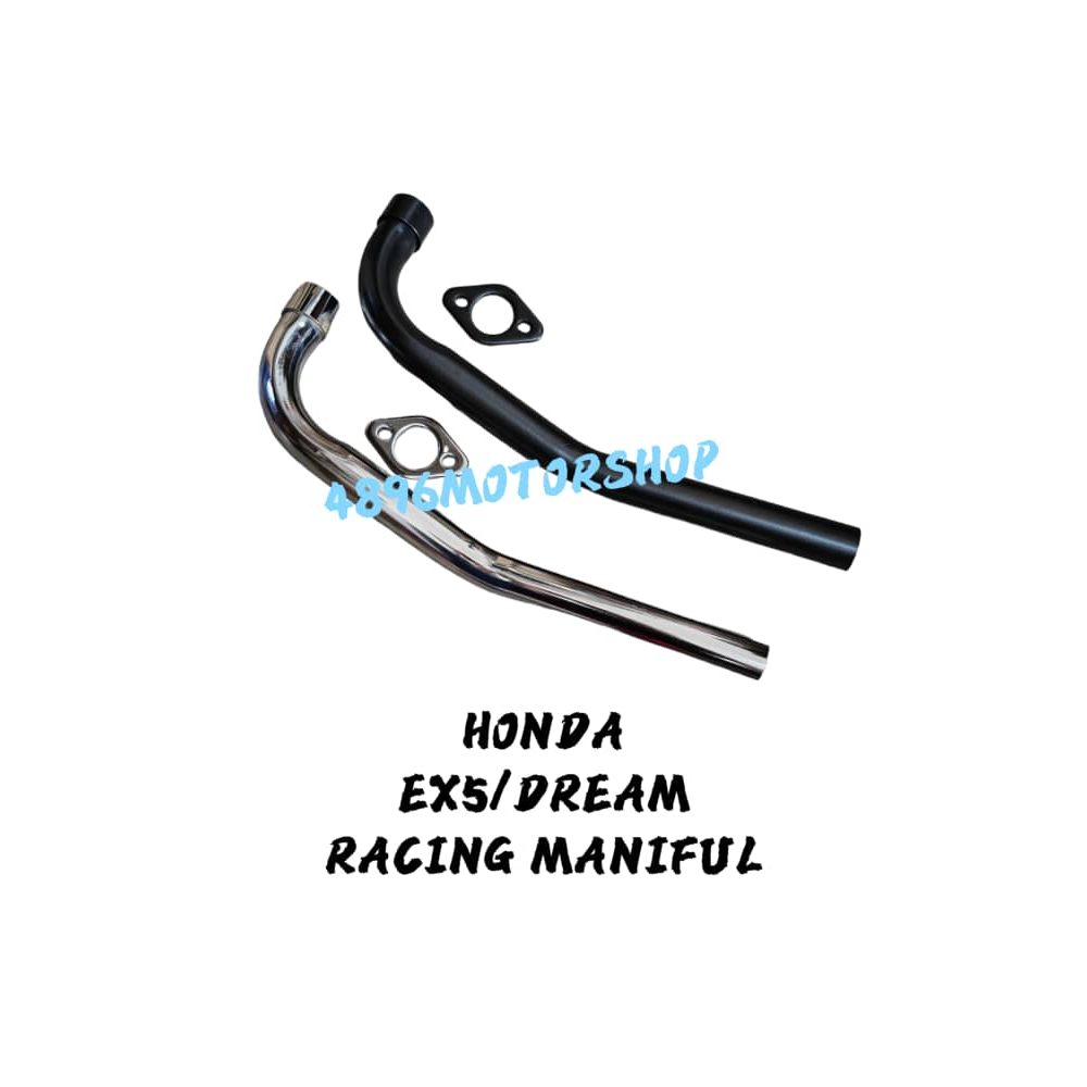 CHROME STEEL RACING MANIFOLD MANIFUL EX5 DREAM HIGH POWER WAVE100 28MM ...