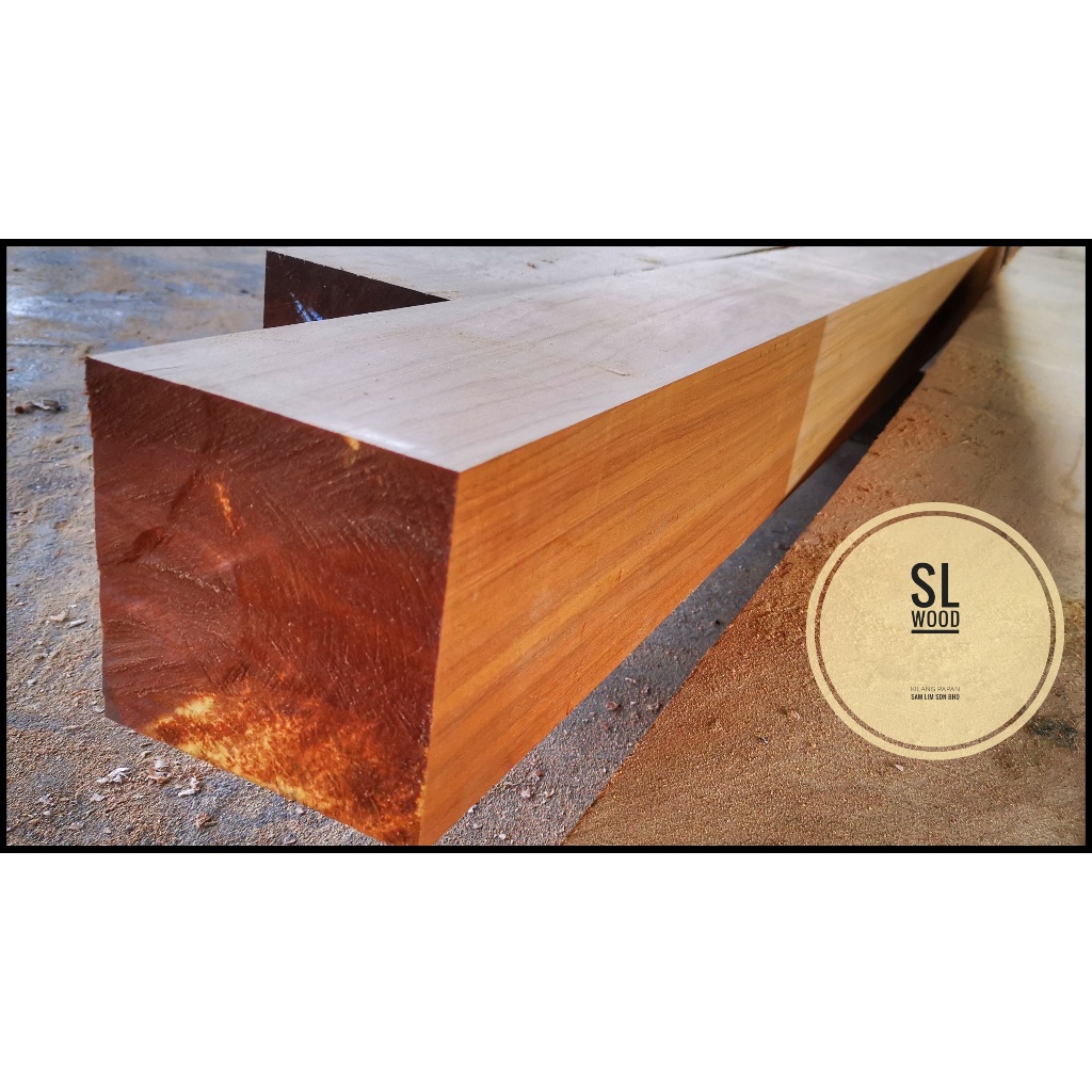 145(T)mm × 145(W)mm = 5'(L)Feet Balau Solid Wood Timber Smooth Finish ...