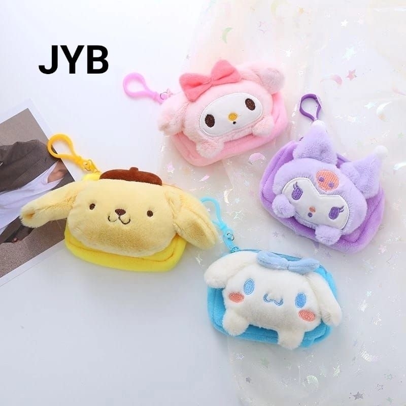 Cute Plush Money Change Pouch Cartoon Cinnamoroll Kuromi Coin Purse ...
