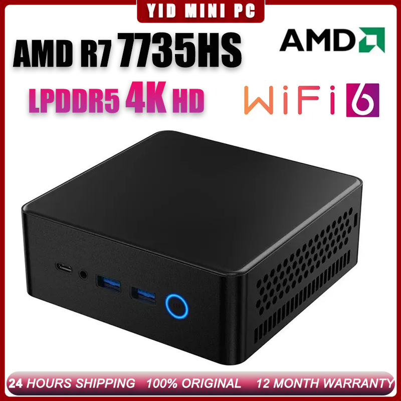 MINI PC AMD Ryzen 7 7735HS Windows 11 Pro LPDDR5 4800Mhz NVME SSD PC ...