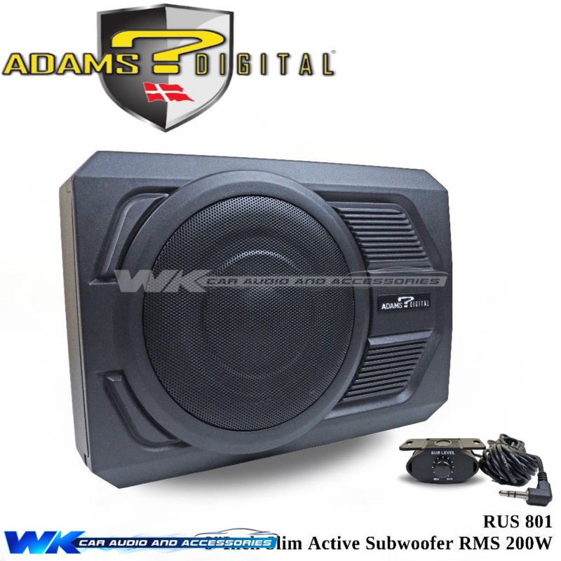 ADAMS DIGITAL RUBI SERIES RUS-801 8” HIGH PERFORMANCE ACTIVE SUBWOOFER ...