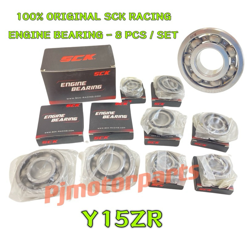YAMAHA Y15 Y15ZR V1 V2 ( 100% ORIGINAL SCK RACING ) ( 8 PCS / 1 SET ) ENGINE BEARING CRANKSHAFT ...