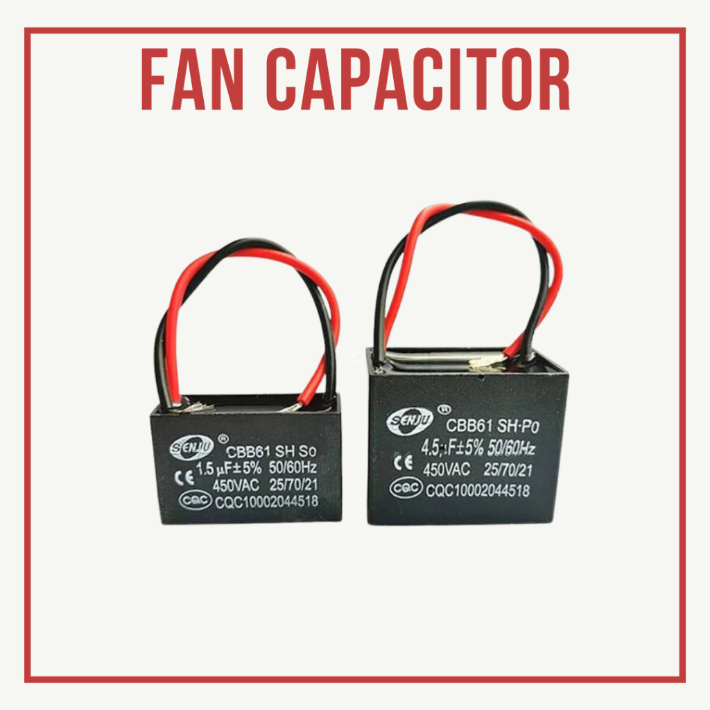 Fan Capacitor Kapasitor Kipas Siling Motor 1.5UF / 2UF /2.5UF / 3.0F ...