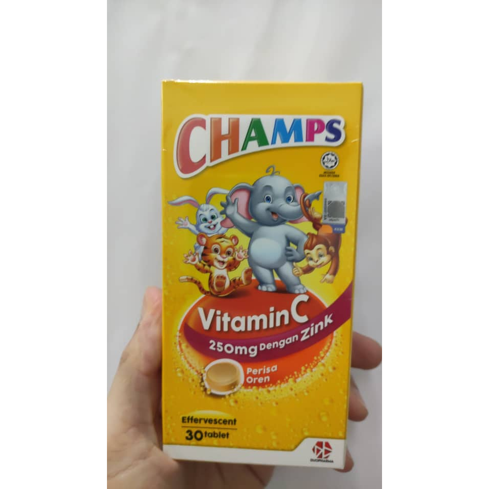 CHAMPS EFFERVERSENT VIT C + ZINC 30'S | Shopee Malaysia