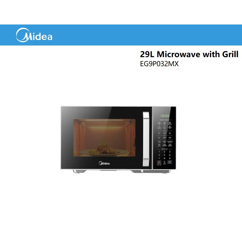 Midea 29L Ketuhar Gelombang Mikro dengan Grill 💬 Microwave with Grill ...