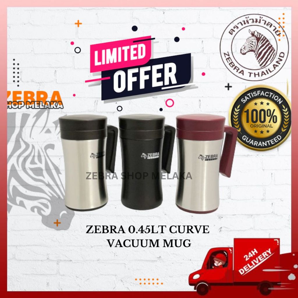 𝗭𝗘𝗕𝗥𝗔𝗦𝗛𝗢𝗣 (100% ORIGINAL) ZEBRA 0.45LT CURVE VACUUM MUG, CUP, FLASK ,THERMOS | Shopee Malaysia