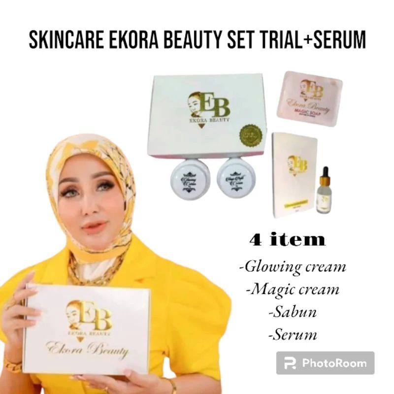 SKINCARE EKORA TRIAL+SERUM MUKA 4 ITEM | Shopee Malaysia