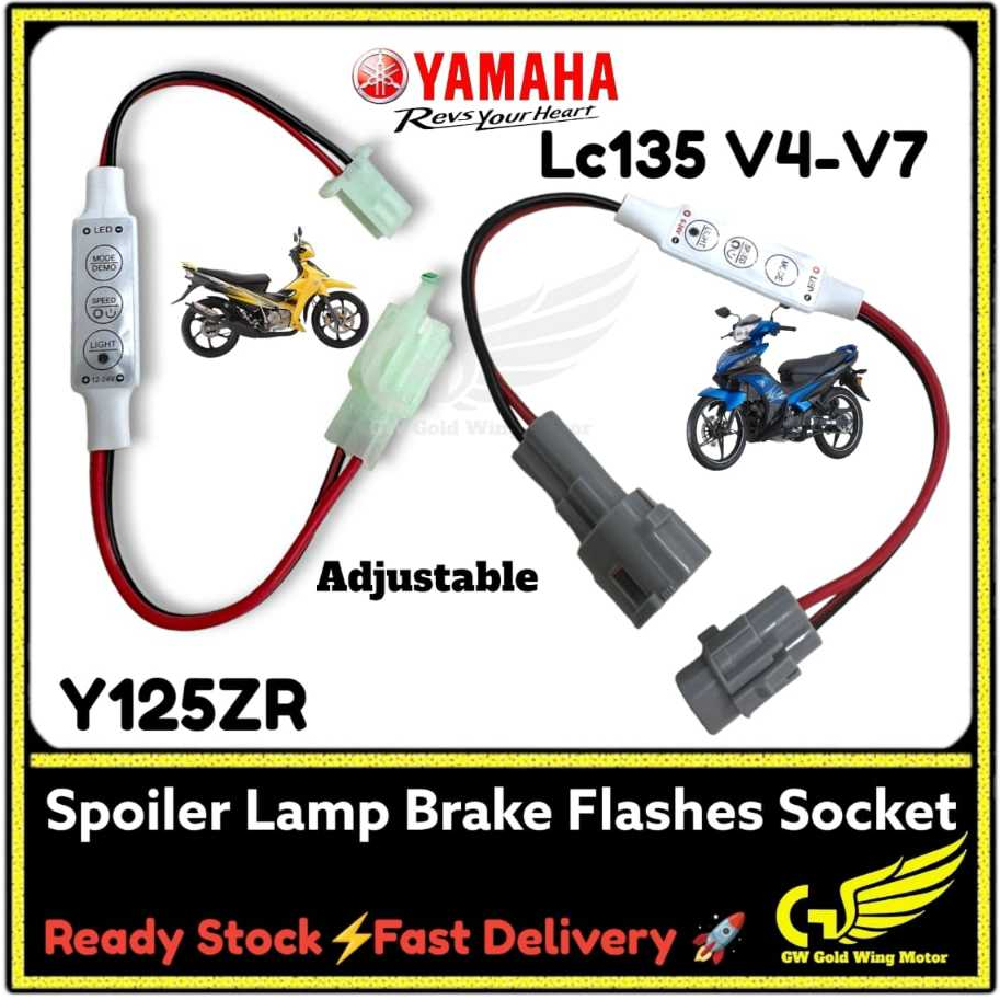 YAMAHA Y125ZR LC135 V4-V7 SPOILER L BAR BRAKE LAMP FLASHER SOCKET Klip ...
