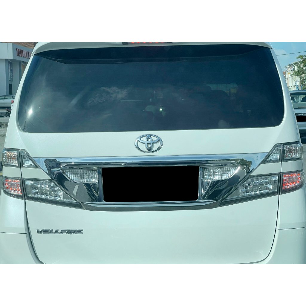 Alphard/Vellfire `08 Rear License Plate Chrome Cover | Shopee Malaysia
