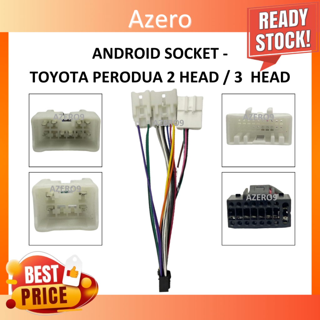 ANDROID SOCKET - TOYOTA PERODUA 2 HEAD | Shopee Malaysia