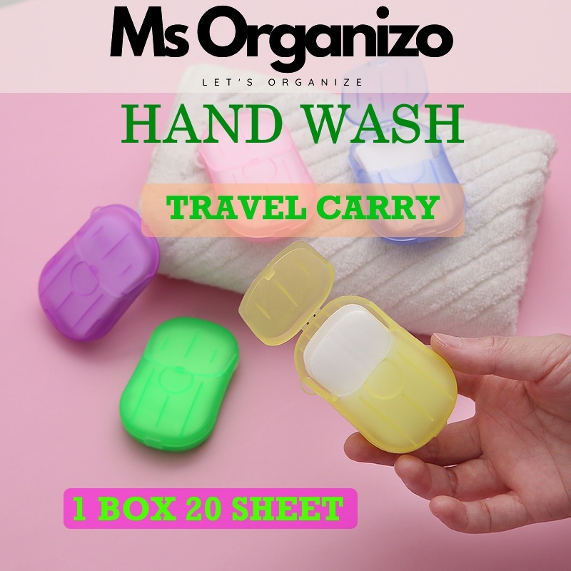 20pcs AntiVirus Travel Disposable Soap Paper Tablet Boxed Soaps Thin ...
