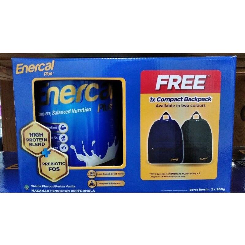 Enercal Plus 900g X 2 FOC Backpack | Shopee Malaysia
