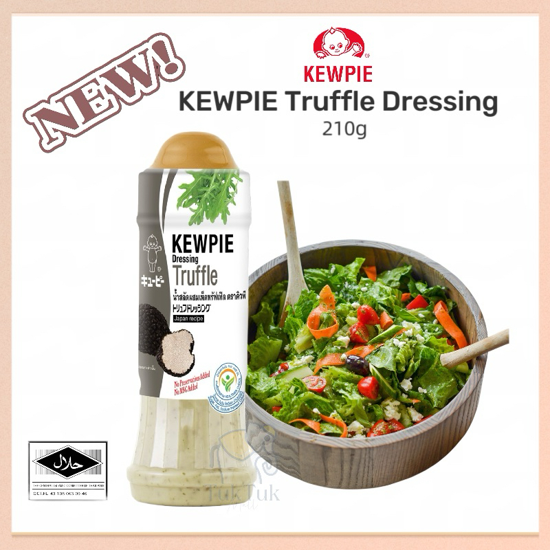 🔥NEW 🇹🇭 KEWPIE Truffle Dressing🥗 HALAL Salad Cream Mixed with Truffle ...