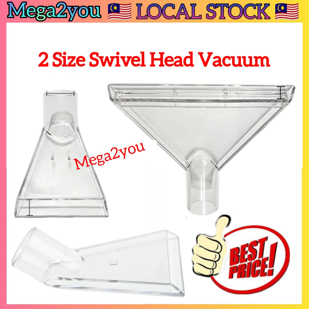 🇲🇾 Swivel Head Vacuum Cleaner Brush Head Suction Water Nozzle Floor ...
