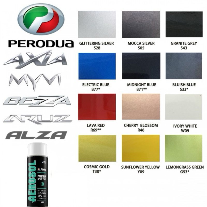 Perodua Bezza/Myvi/Viva/Axia/Alza/Aruz/Axia/Ativa Original 2K Colour ...