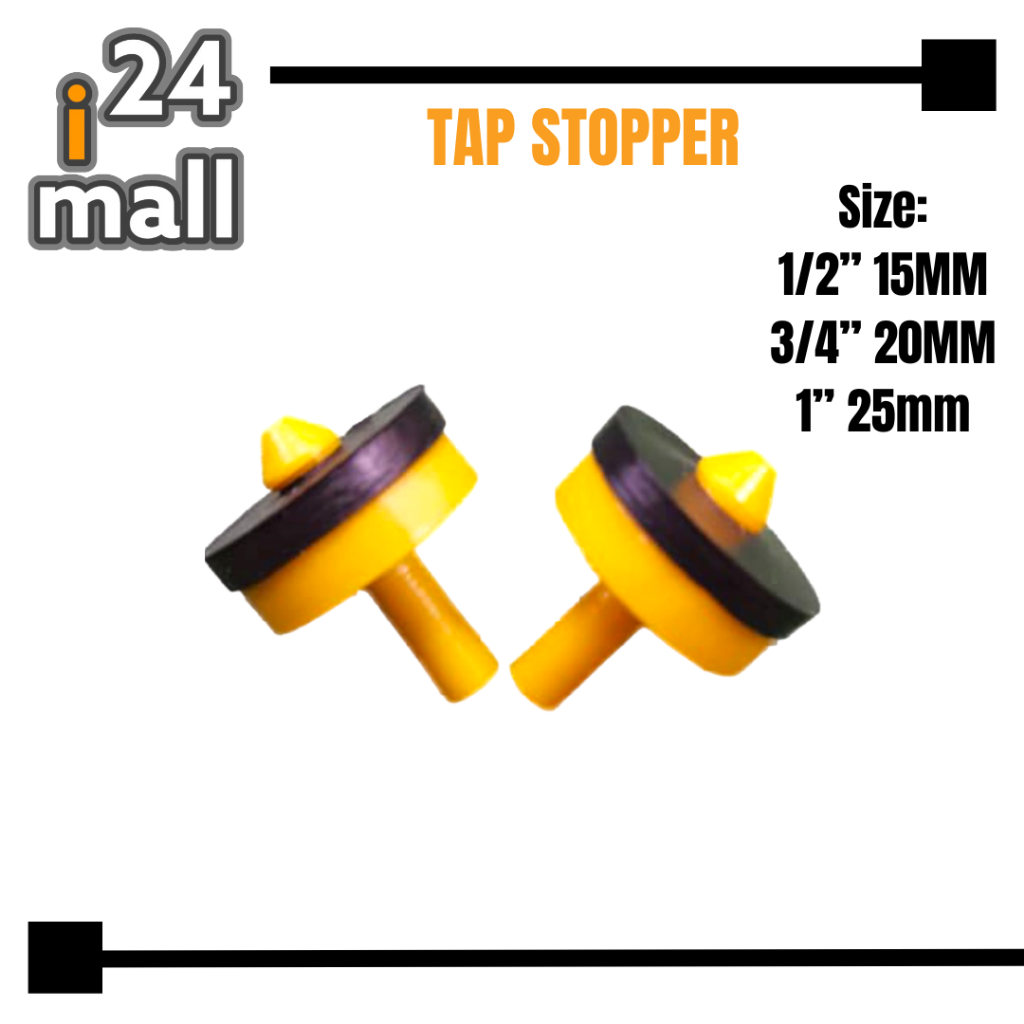 Tap Stopper 1/2'' & 3/4'' & 1" Brass Tap Stopcock Stopper Rubber Getah ...