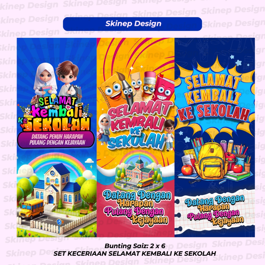 Bunting Keceriaan Selamat Kembali ke Sekolah 2024 | Hiasan Kelas | Shopee Malaysia