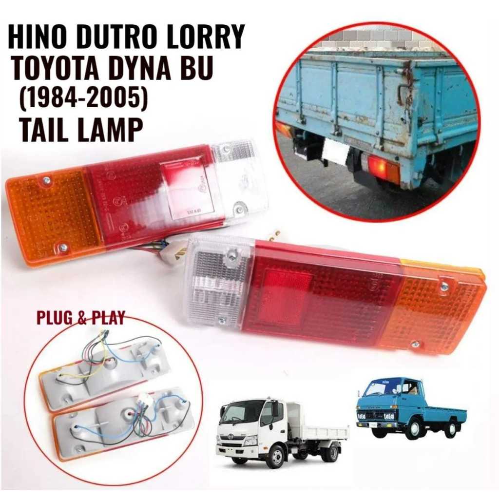 Hino Dutro WU300 WU410 300 Toyota Dyna Isuzu Rear Tail Light Lamp Lampu ...