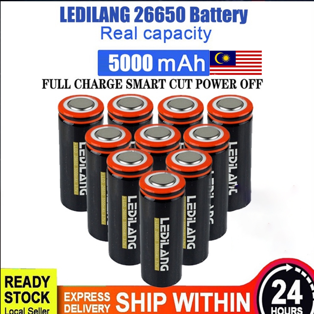 18650/26650 5000MAH 3.7v Battery Lithium Battery Original Rechargeable ...