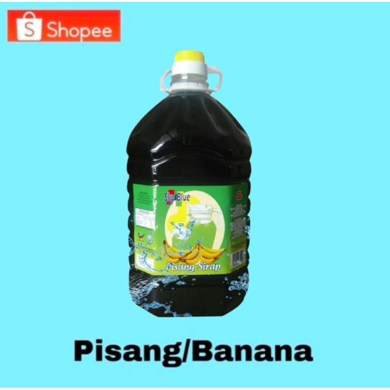 Sky Blue Syrup 5.5L (Mangga, Ros, Pisang, Oren, Sarsi, Ceri) | Shopee ...