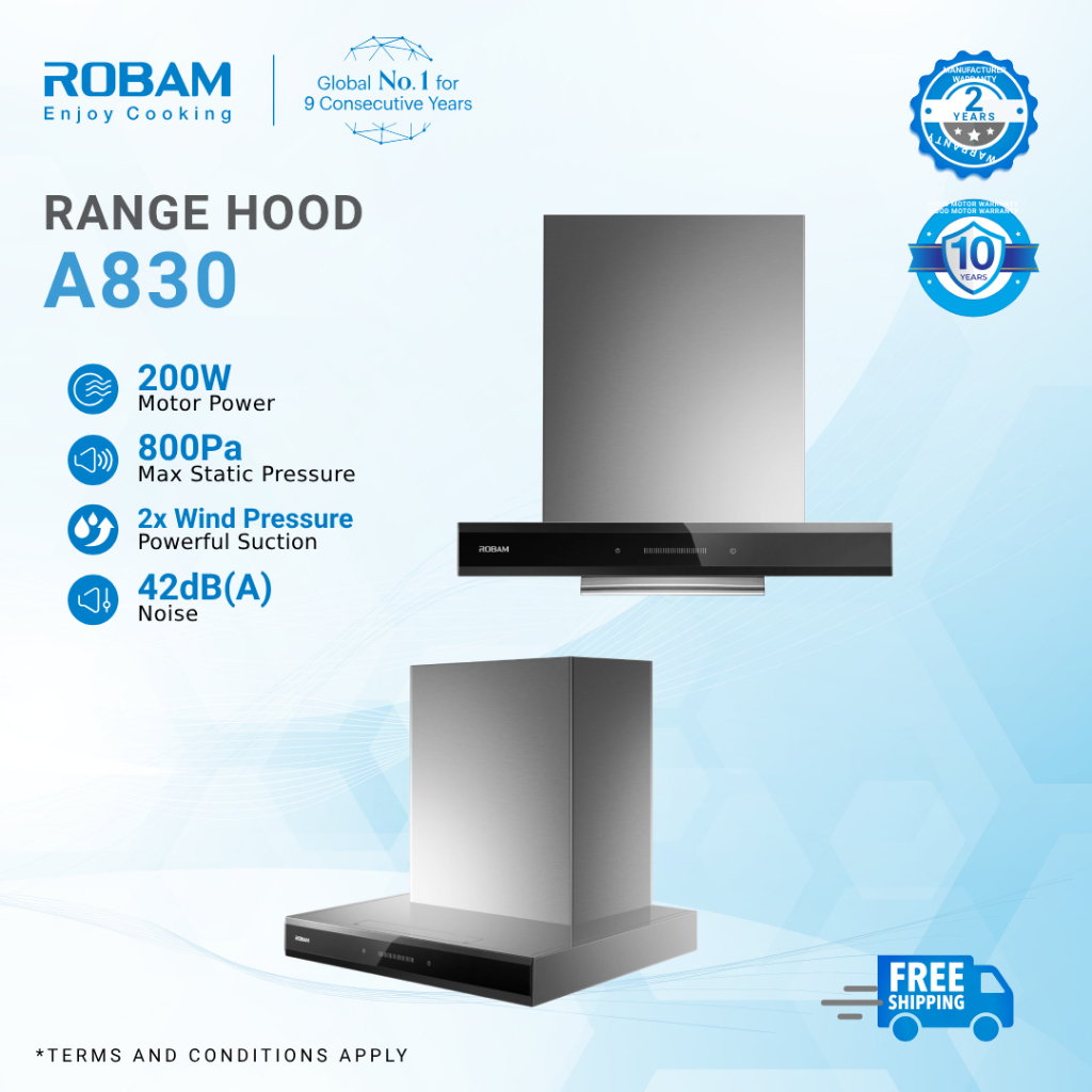 ROBAM Embedded Range Hood A830 | Shopee Malaysia